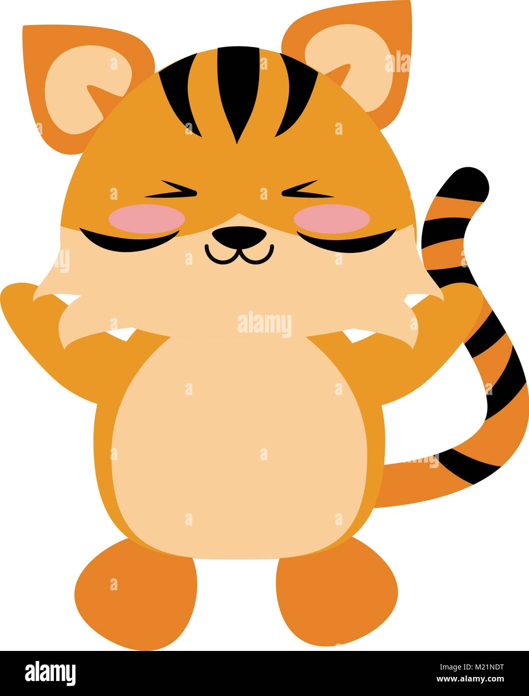 Cute tiger cartoon Stock Vector Image & Art - Alamy