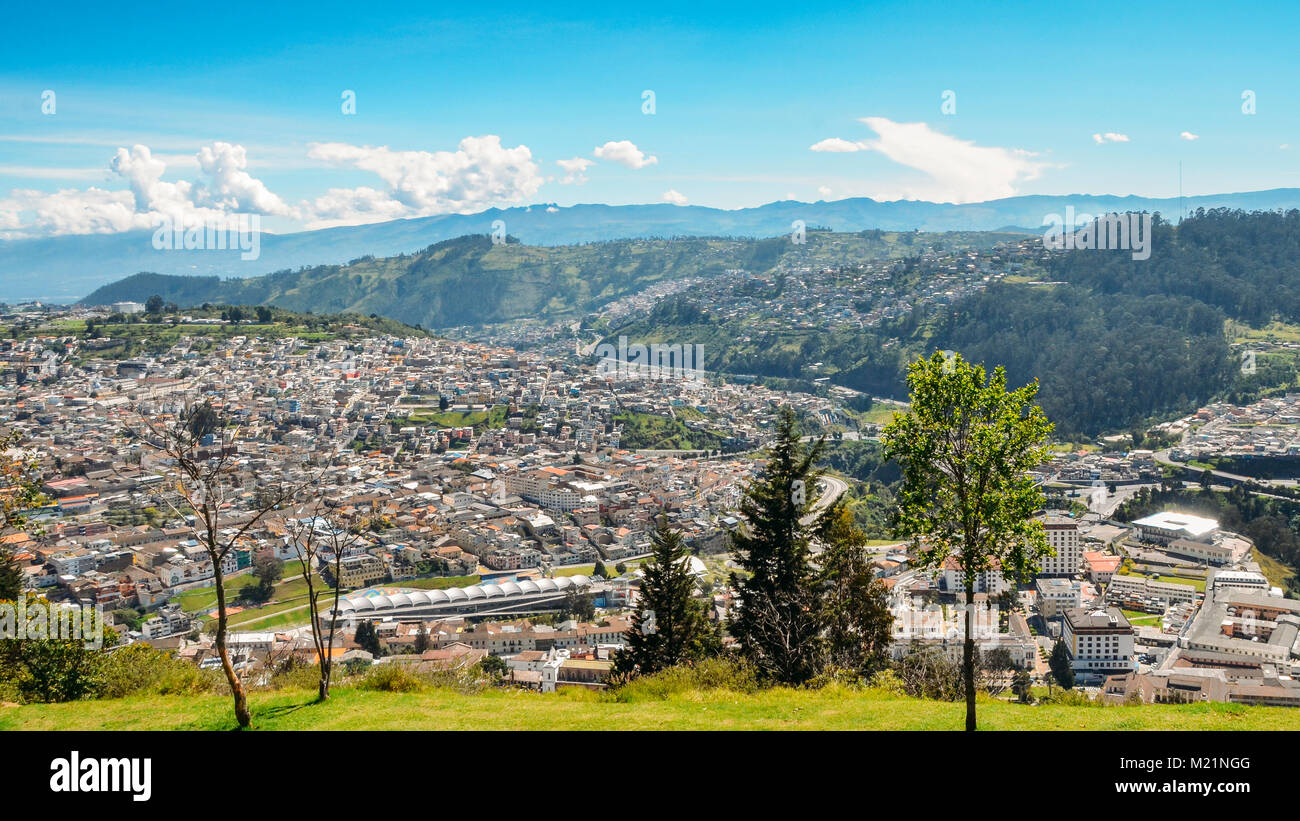 Panorama of Quito - Ecuador as seen from the Panecillo, a 200-metre ...