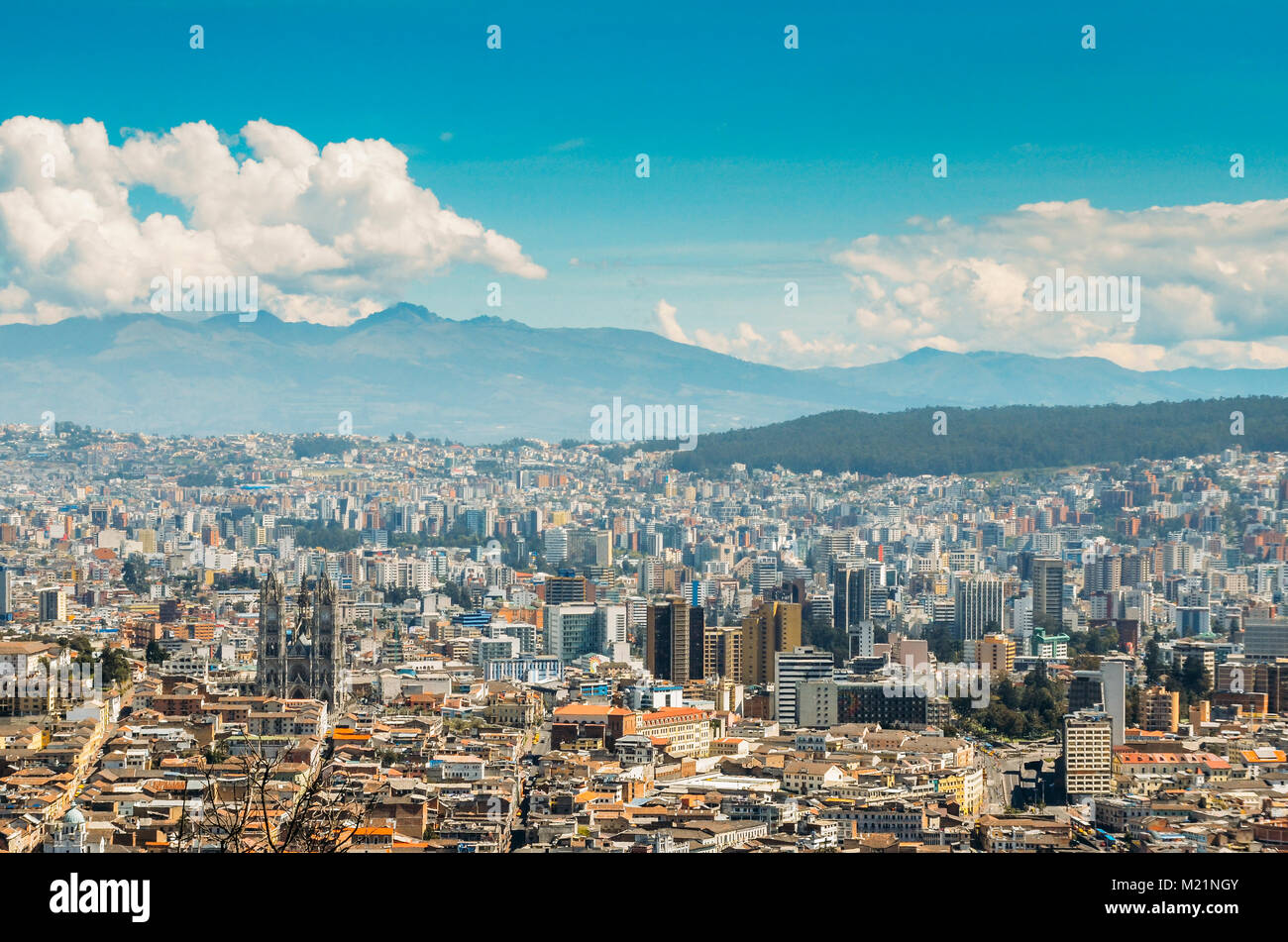 Panorama of Quito - Ecuador as seen from the Panecillo, a 200-metre ...