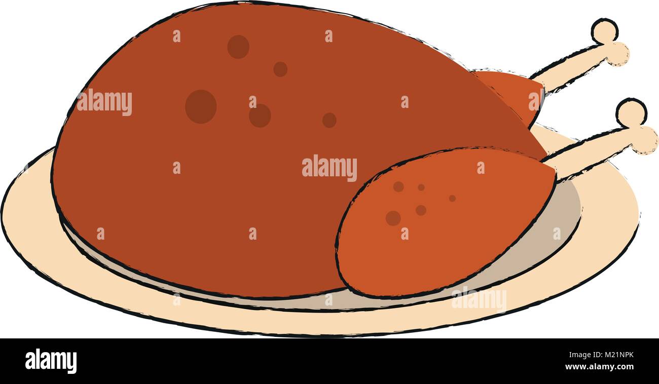 Roast chicken food Stock Vector Image & Art - Alamy