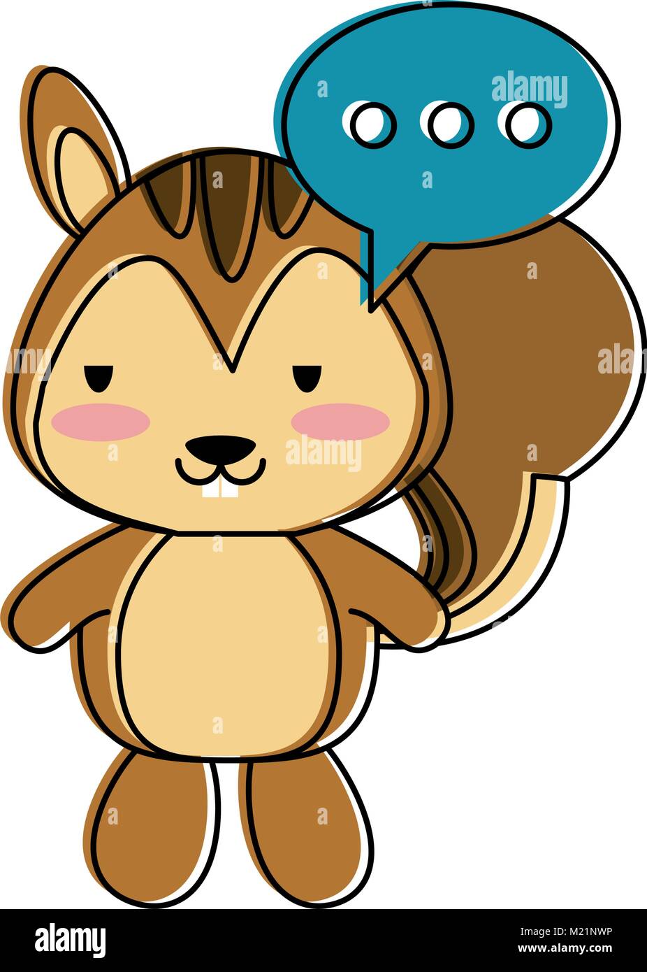 Cute squirrel with speakbox cartoon Stock Vector Image & Art - Alamy