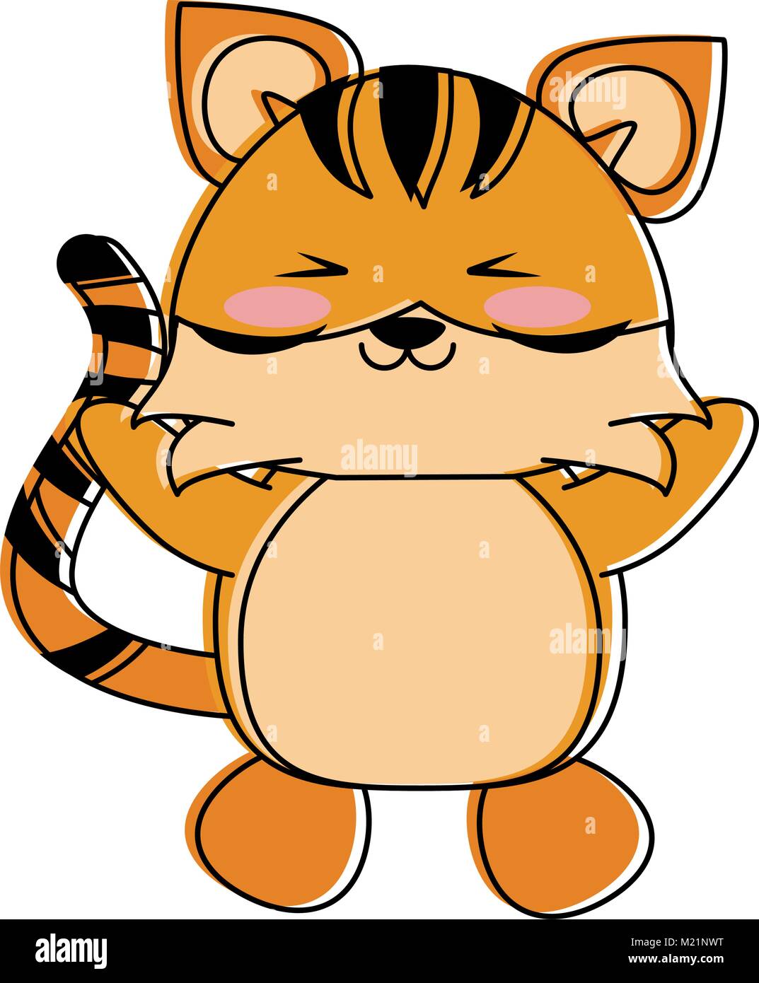 Cute tiger cartoon Stock Vector Image & Art - Alamy
