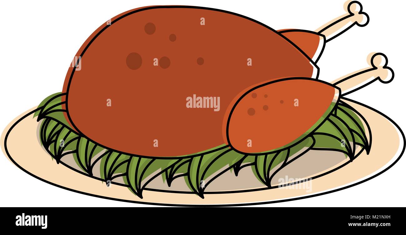Roast chicken food Stock Vector Image & Art - Alamy