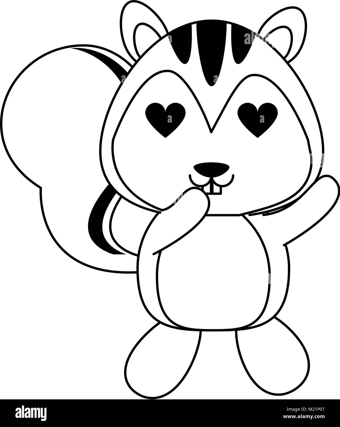 Squirrel in forest wild Black and White Stock Photos & Images - Alamy