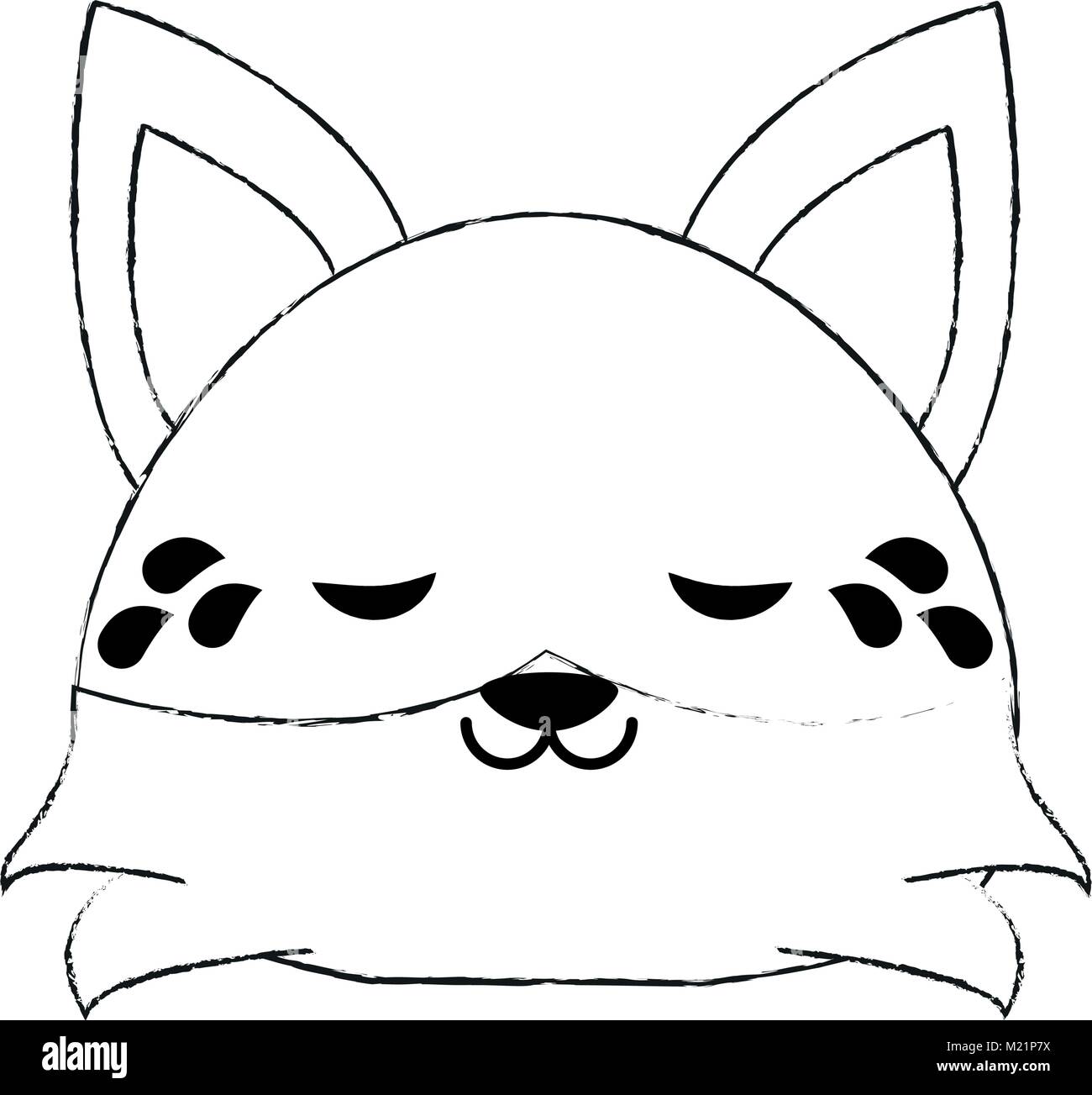 Cute fox crying cartoon Stock Vector Image & Art - Alamy