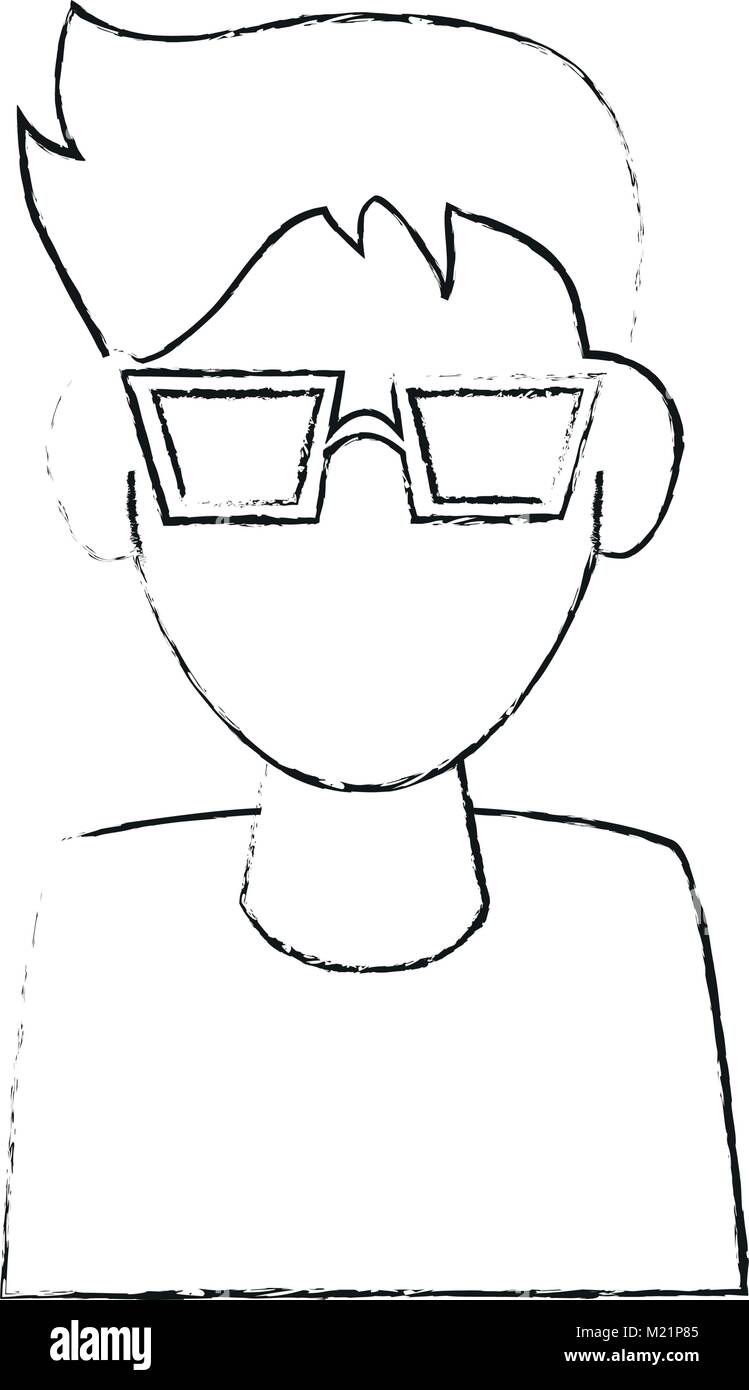 Man avatar with glasses cartoon Stock Vector Image & Art - Alamy
