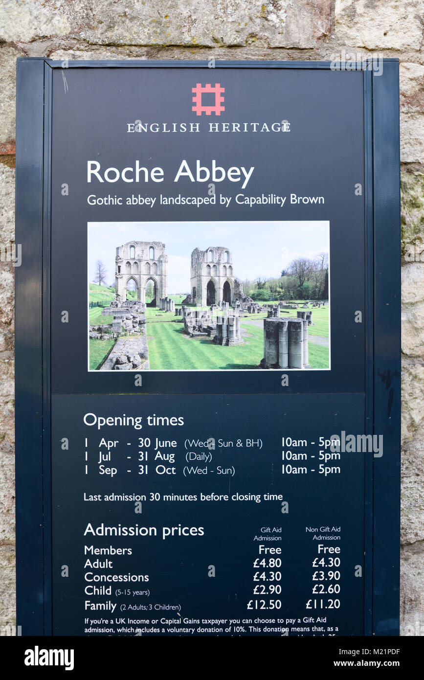 Roche Abbey Gothic remains Maltby South Yorkshire,UK Stock Photo - Alamy