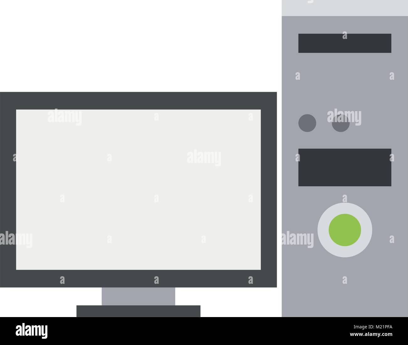 Computer screen and cpu Stock Vector Image & Art - Alamy