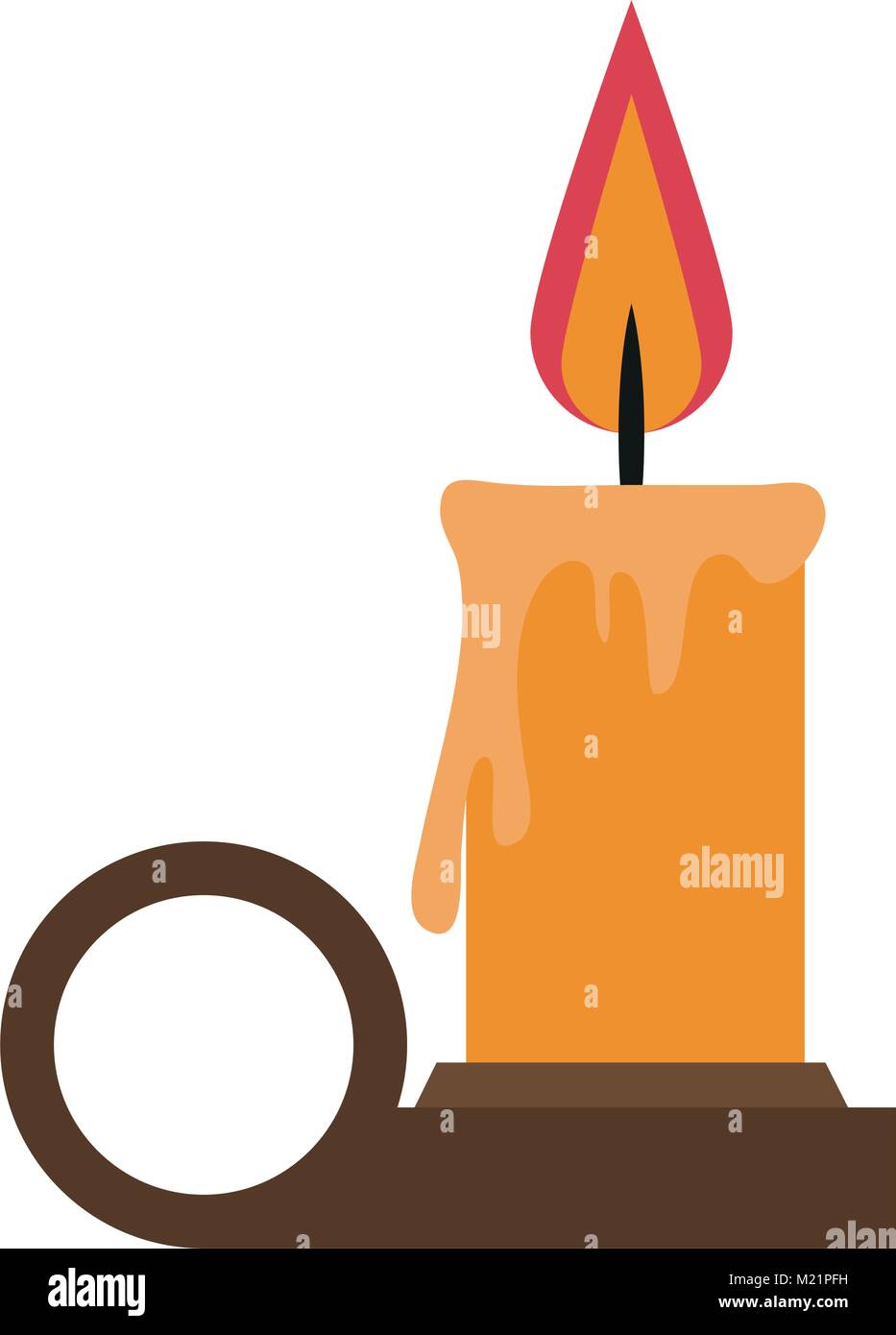 Lit candle symbol Stock Vector Image & Art - Alamy