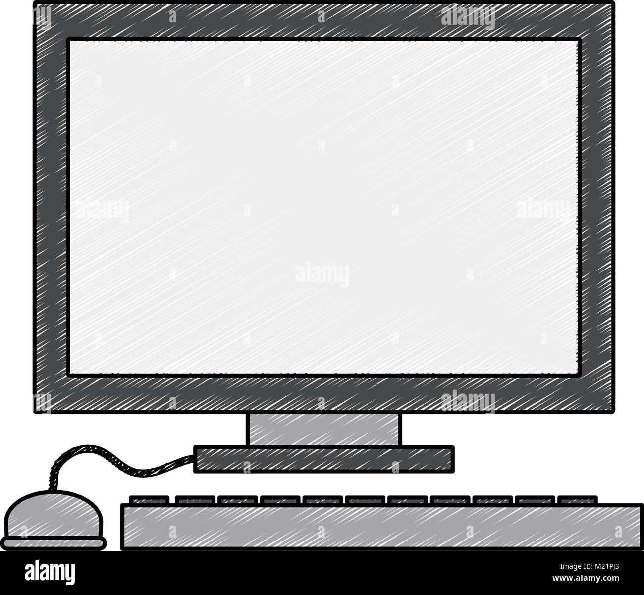 Computer screen and cpu Stock Vector Image & Art - Alamy