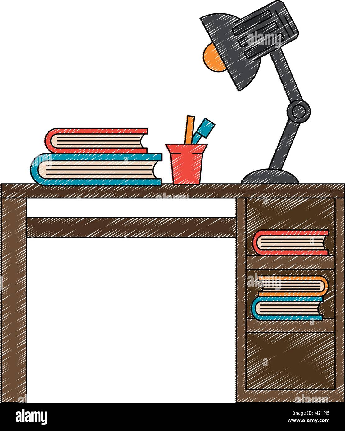 Study desk isolated Stock Vector Image & Art - Alamy