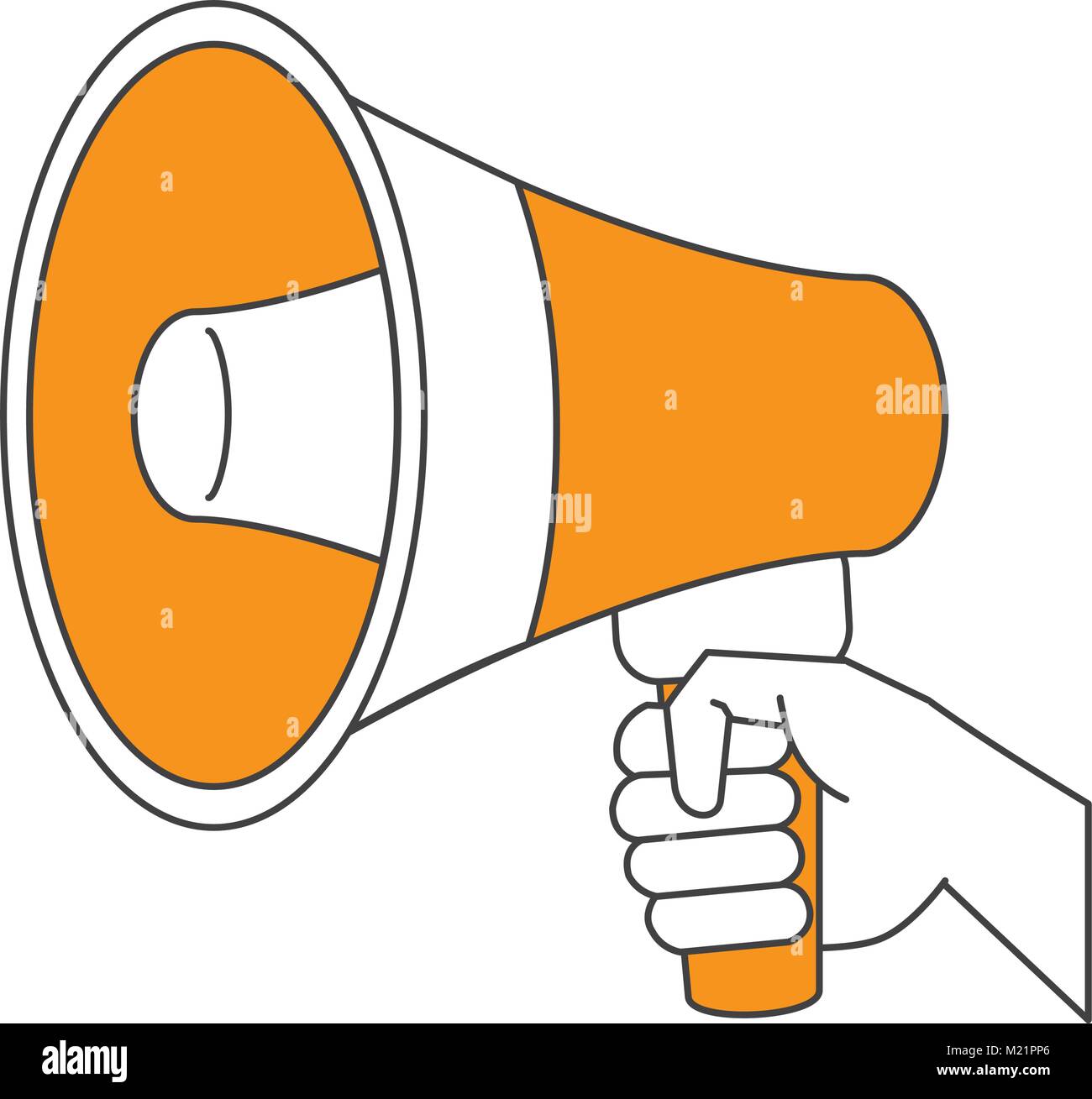 Hand with bullhorn Stock Vector Image & Art - Alamy