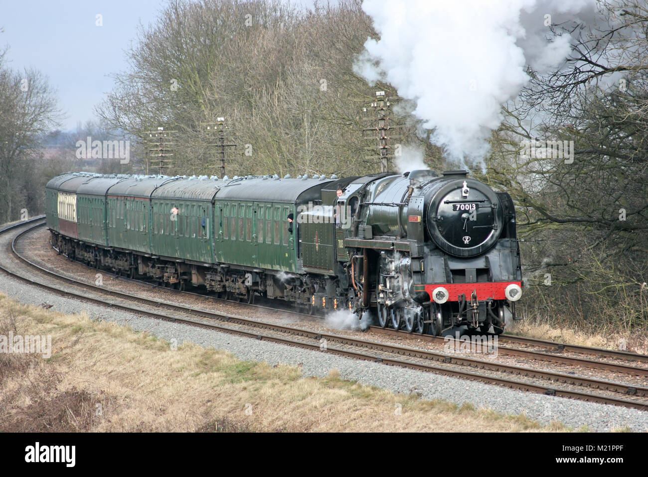 Britannia Steam Loco number 70013 Oliver Cromwell at the Great Central ...
