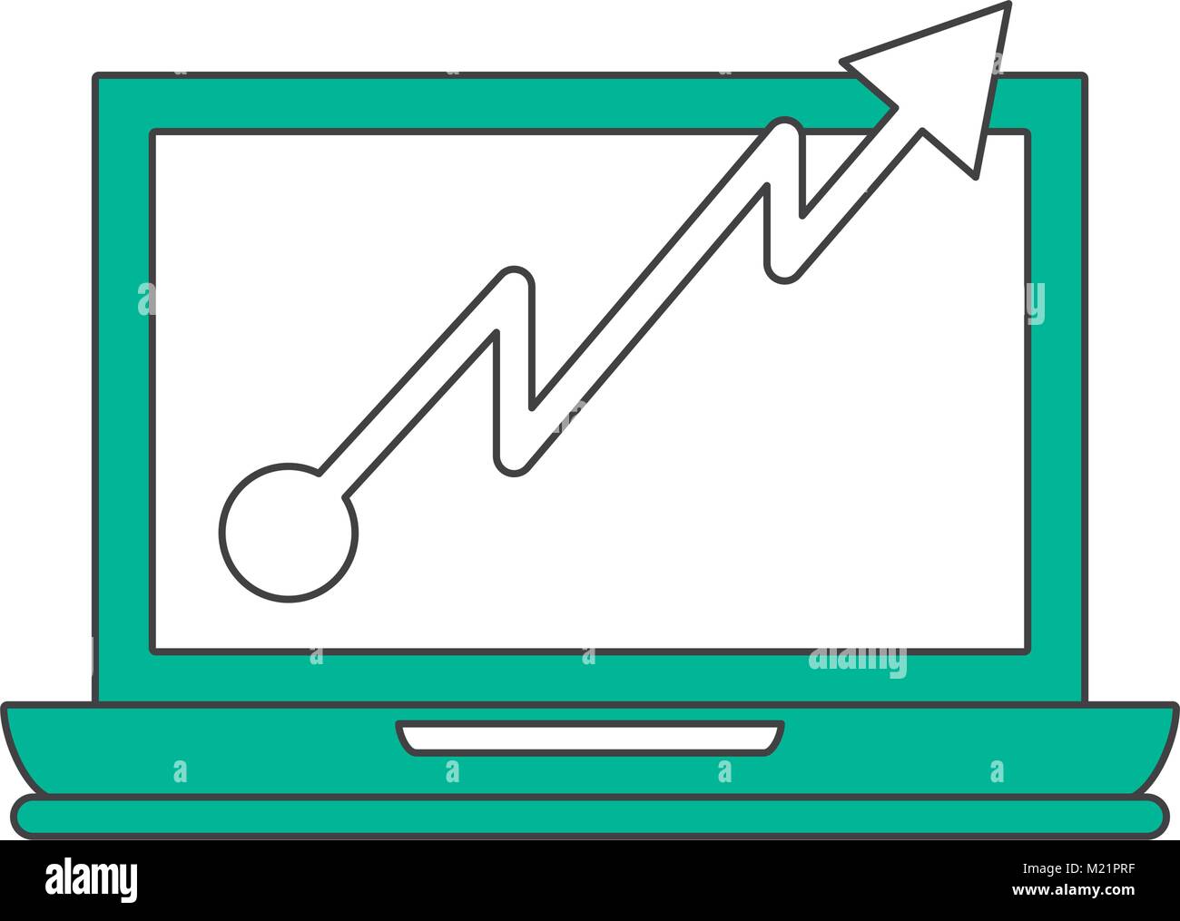 Statistics on laptop Stock Vector Image & Art - Alamy