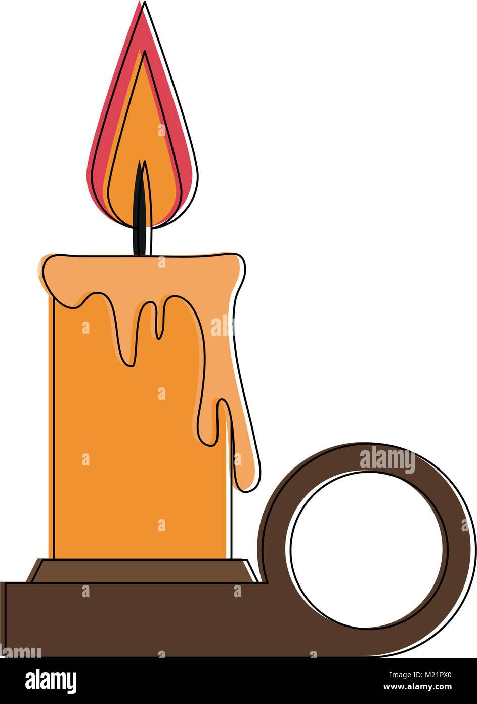 Lit candle symbol Stock Vector Image & Art - Alamy