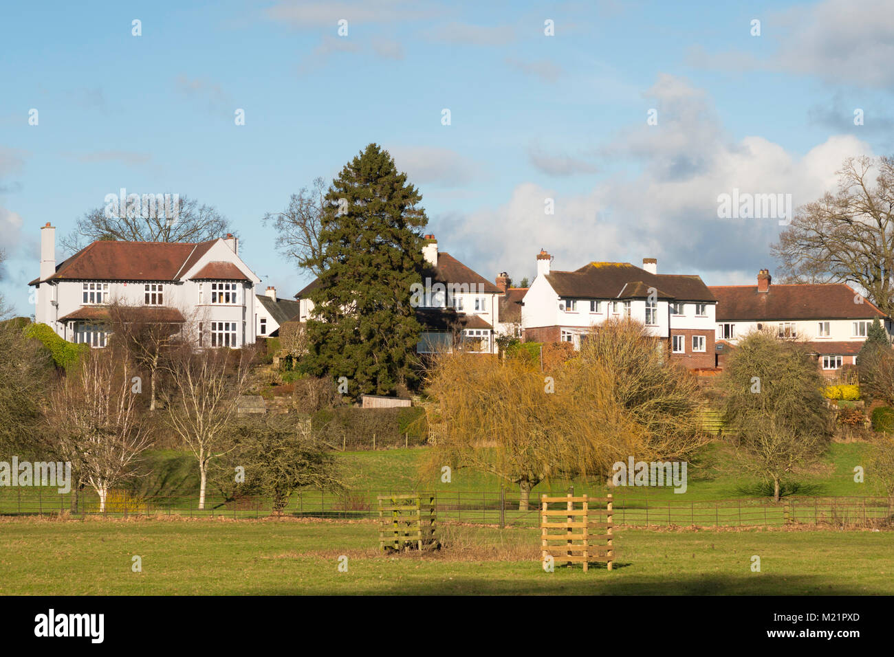 Large detached houses backing on to Rickerby Park, Carlisle, Cumbria ...
