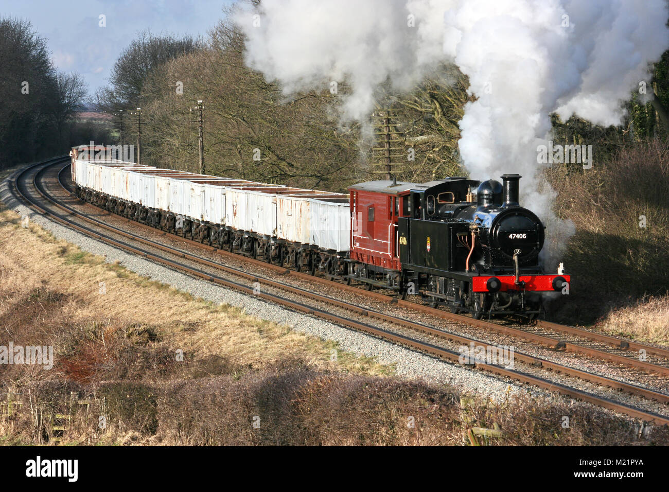 Jinty Steam Loco number 47406 at the Great Central Railway Heritage ...