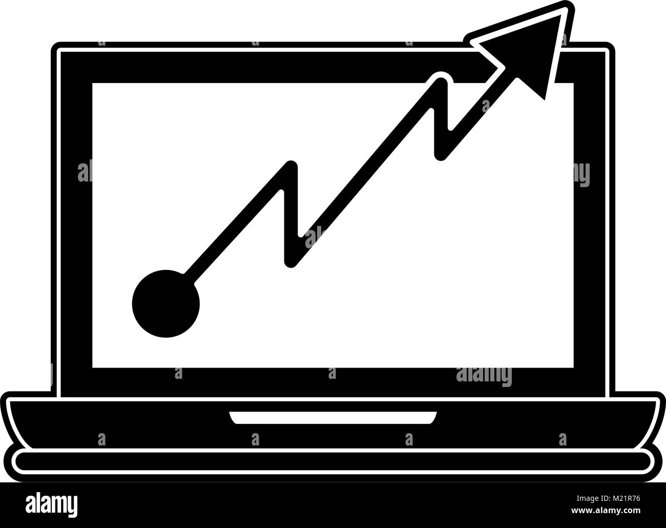 Statistics on laptop Stock Vector Image & Art - Alamy