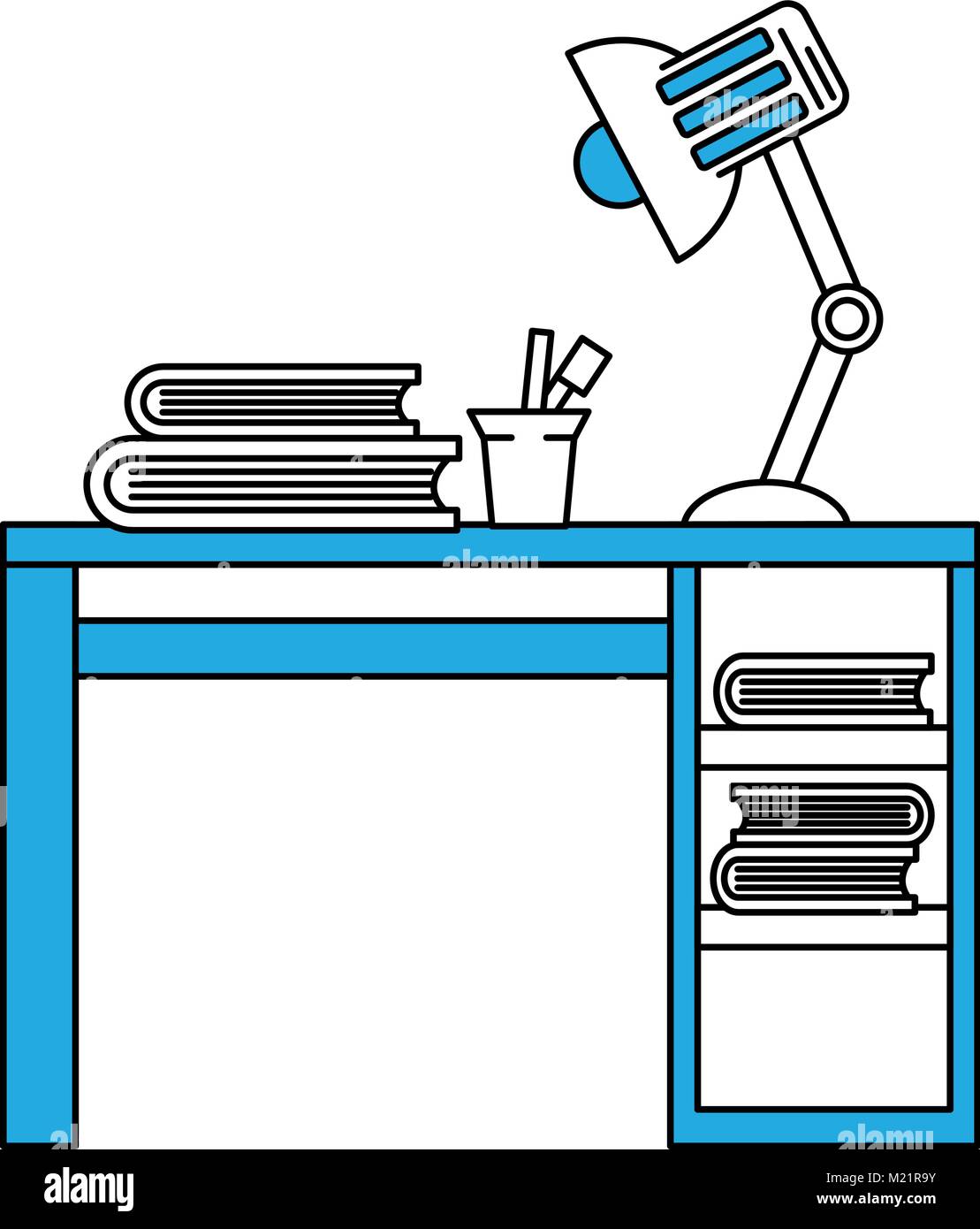 Study desk isolated Stock Vector Image & Art - Alamy