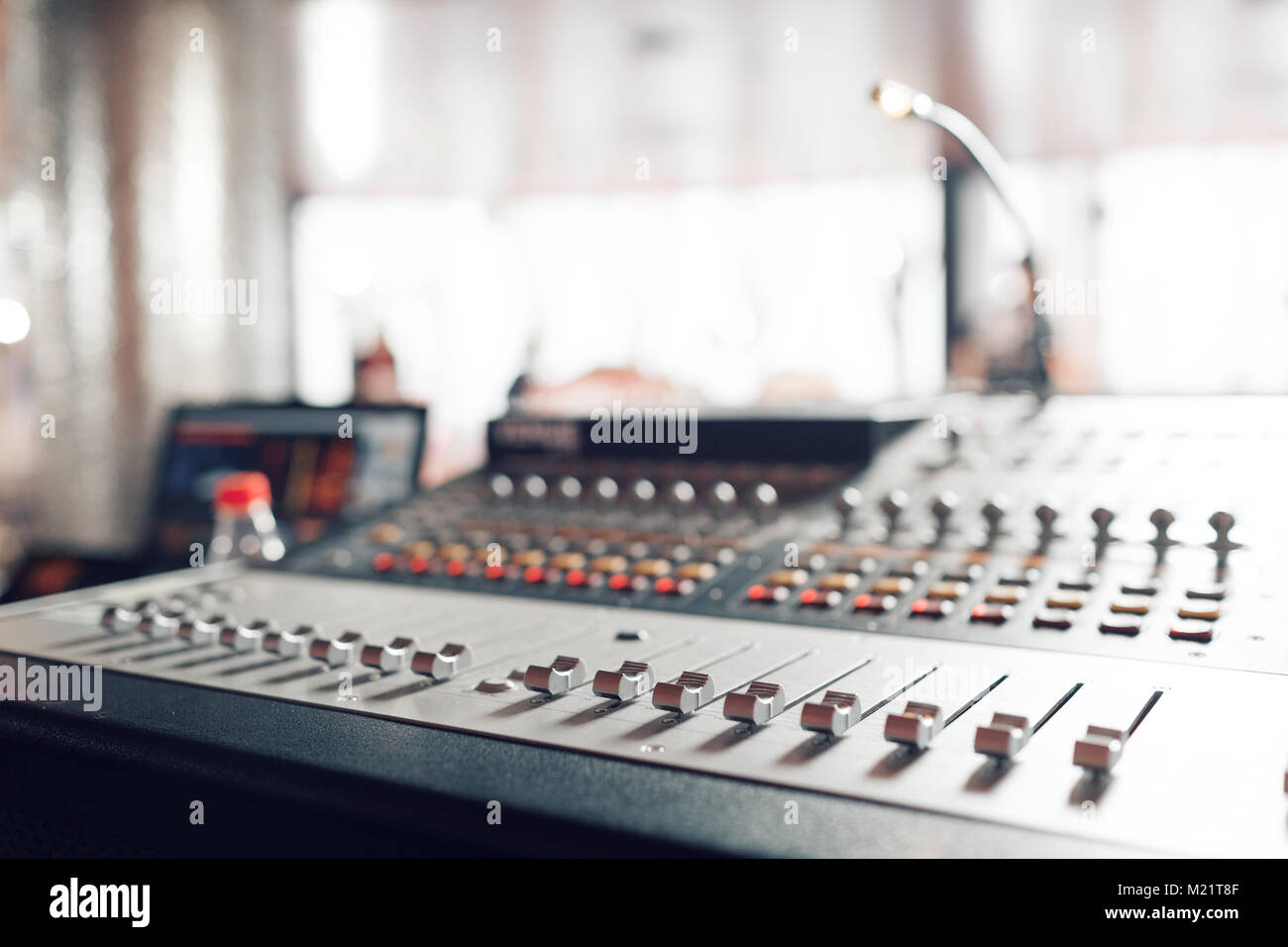 Music mixer equalizer console for mixer control sound device. Sound ...