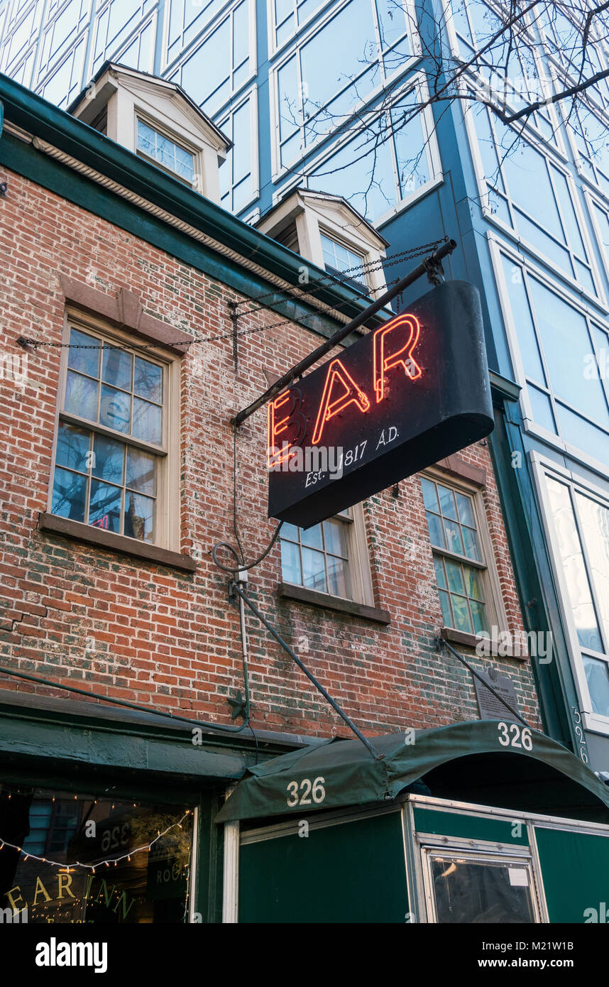 Ear Inn, America's old bar, founded in 1817 in New York City Stock ...