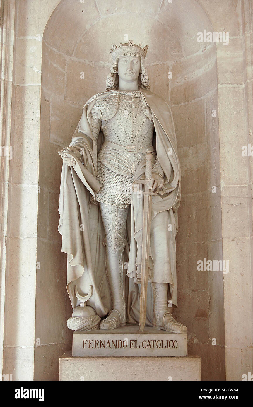 Statue of Ferdinand the Catholic (Fernando el Catolico) at the Royal ...