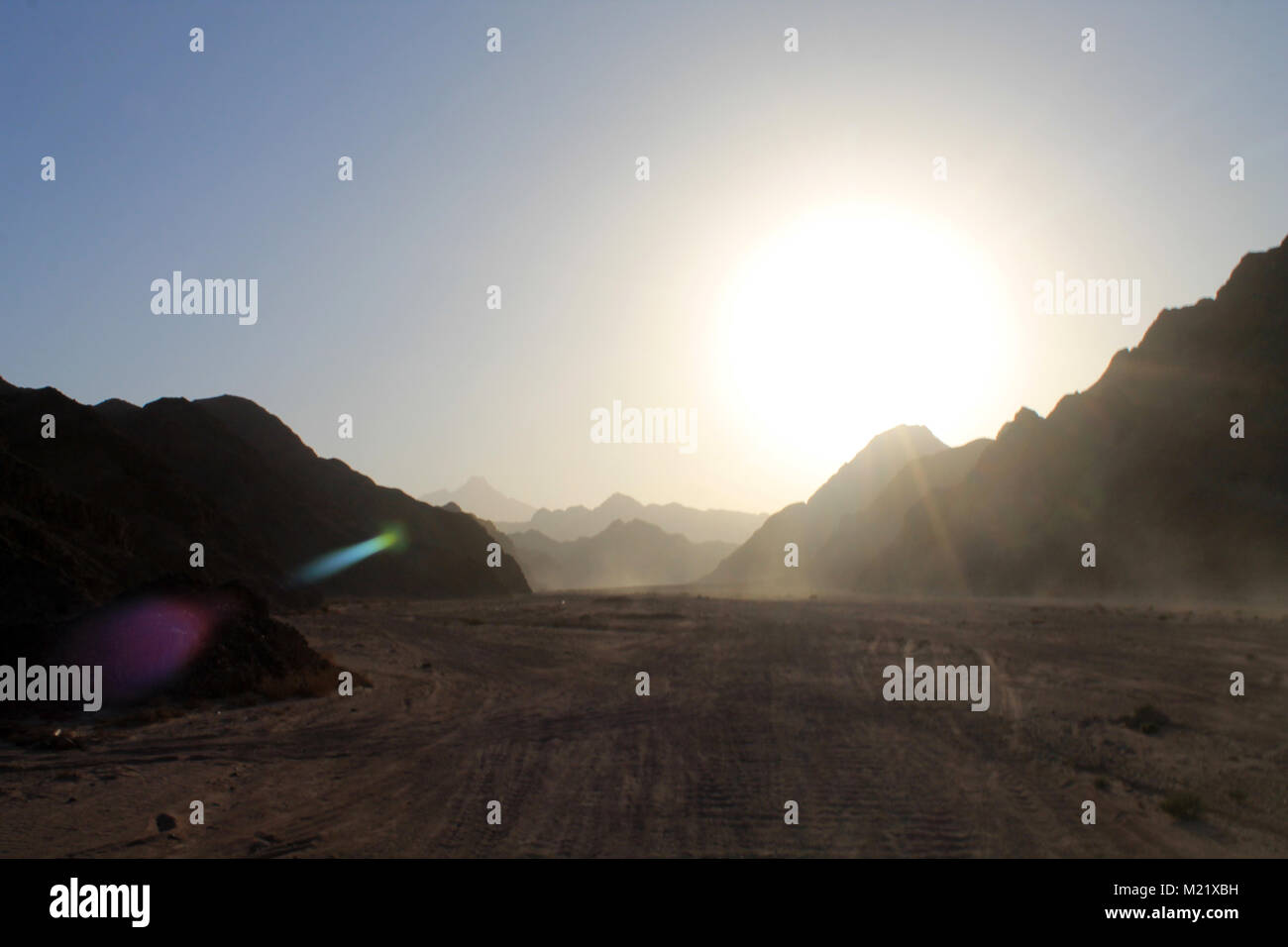 Sunset in the Sahara, Hurghada, Red Sea, Egypt Stock Photo - Alamy