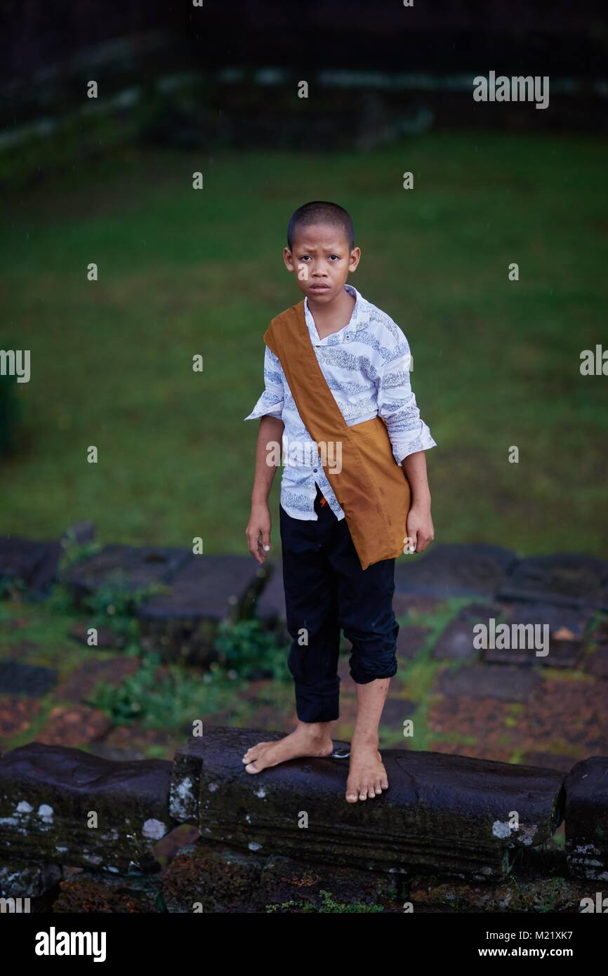 young Monk assistant, Angkor, Cambodia Stock Photo - Alamy