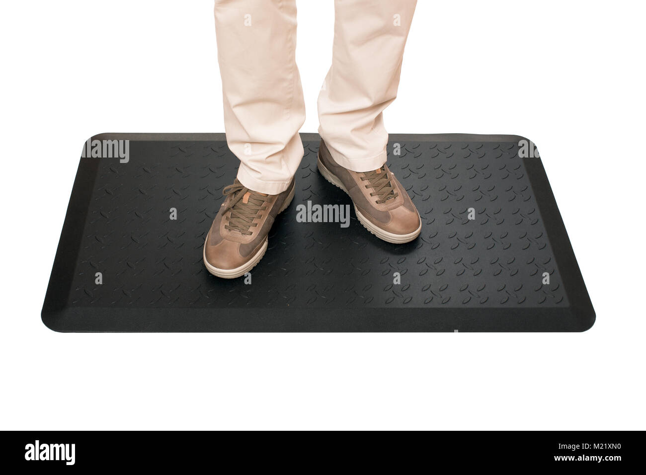 Black foot mat for sport Stock Photo - Alamy