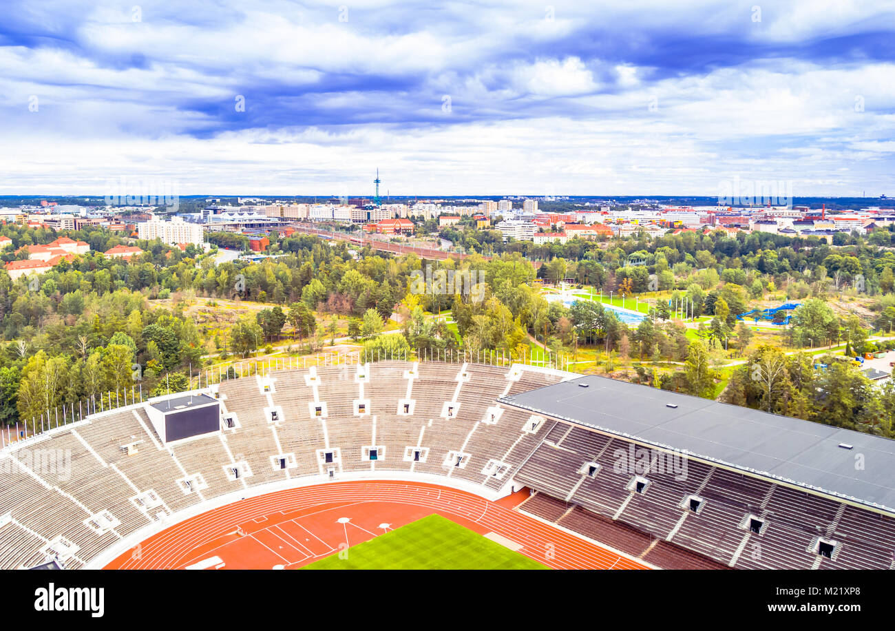 Helsinki olympic stadium view hi-res stock photography and images - Alamy