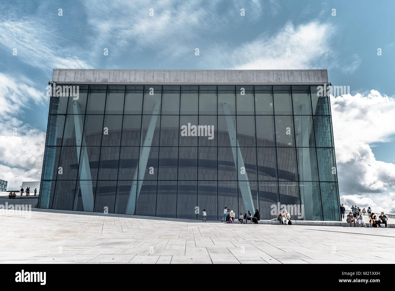 Front view of the opera House in Oslo Stock Photo - Alamy