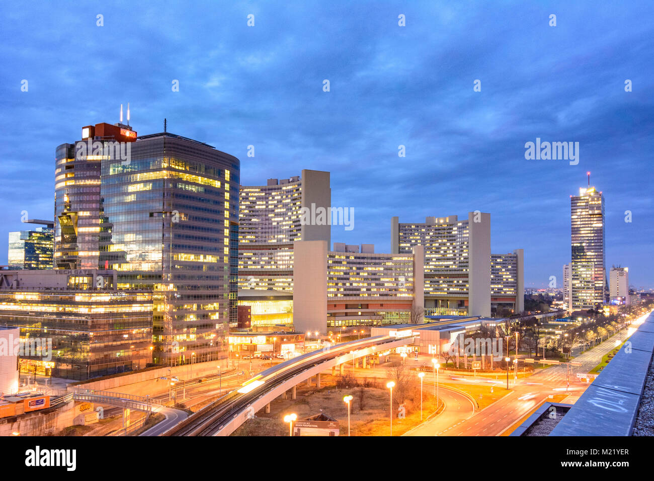 Wien, Vienna: Donaucity, VIC Vienna International Center (UNO, UN), IZD ...