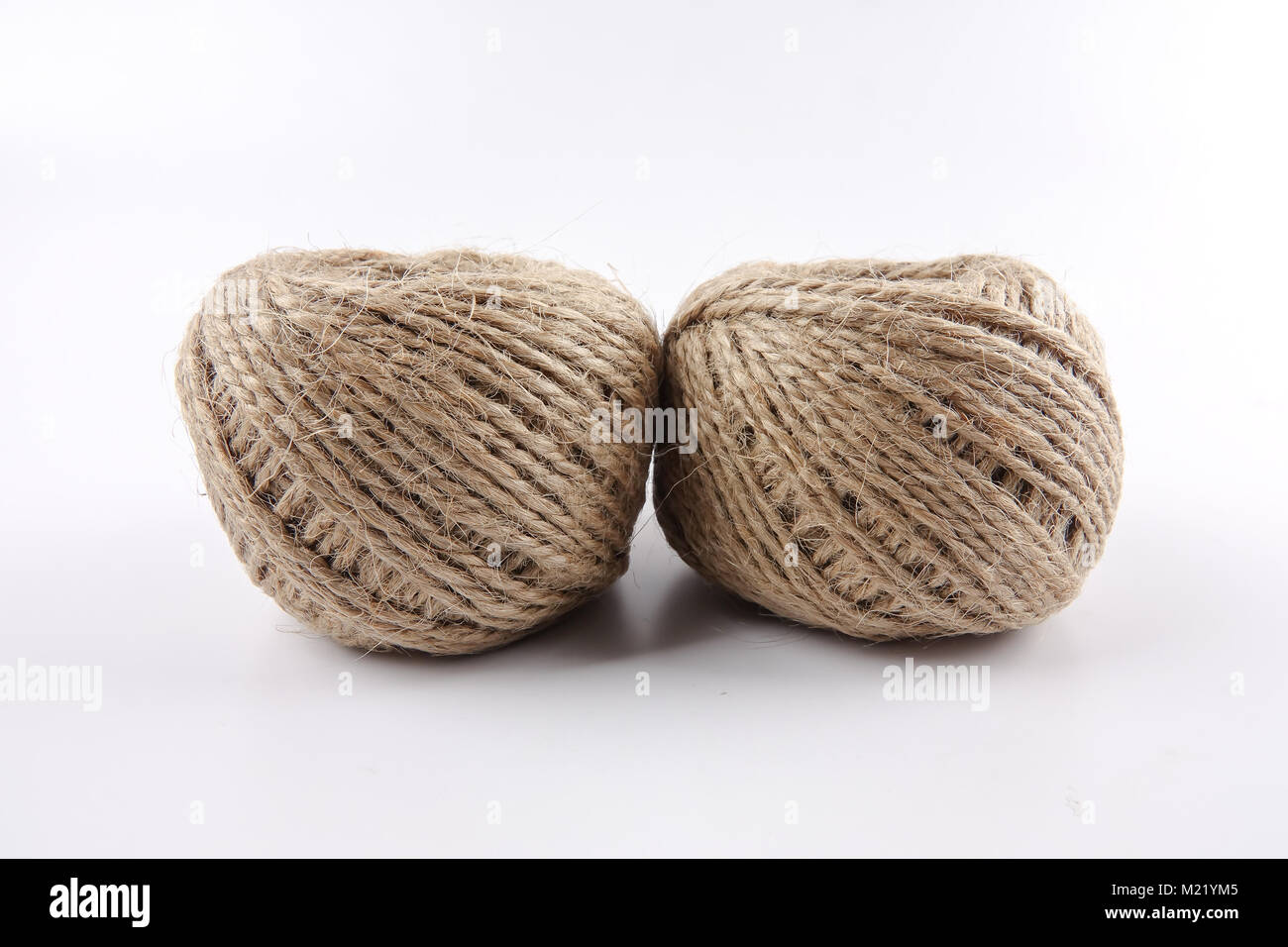 Various colour of ropes isolated on white background Stock Photo - Alamy