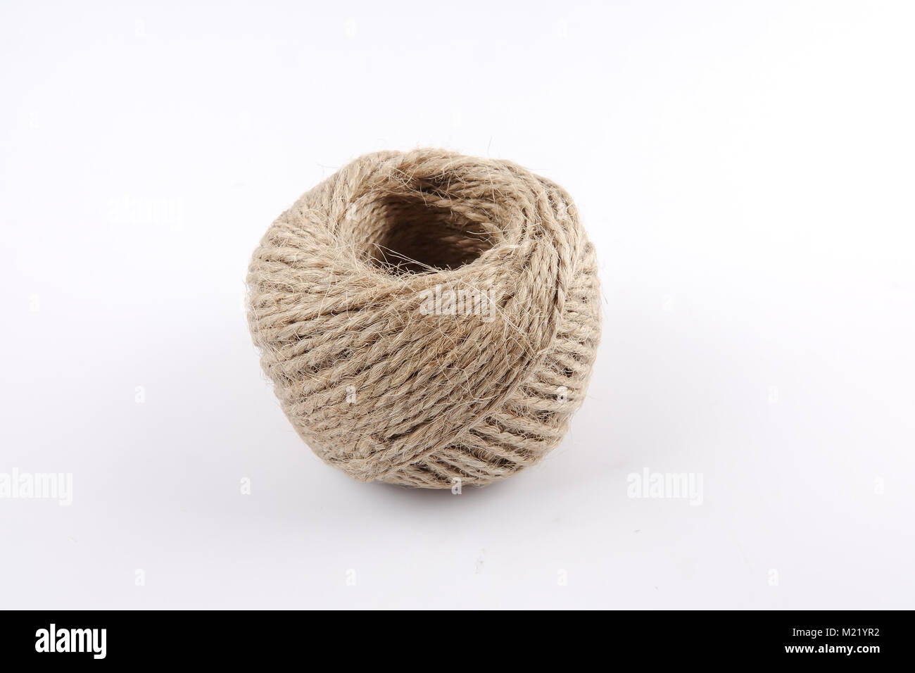 Various colour of ropes isolated on white background Stock Photo - Alamy