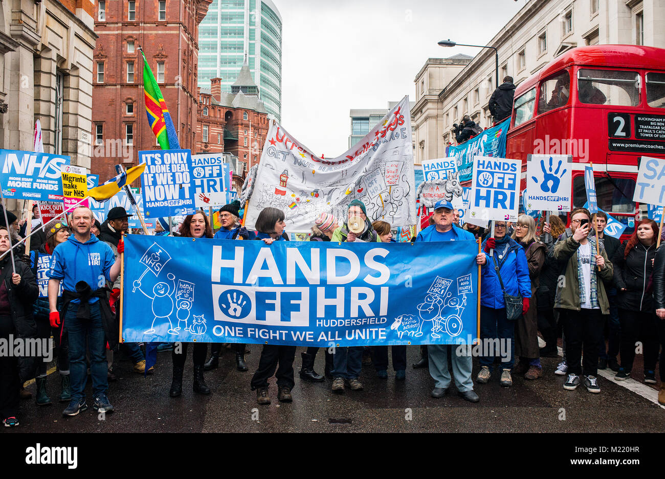 Thousands gathered with placards for the NHS In Crisis demonstration ...