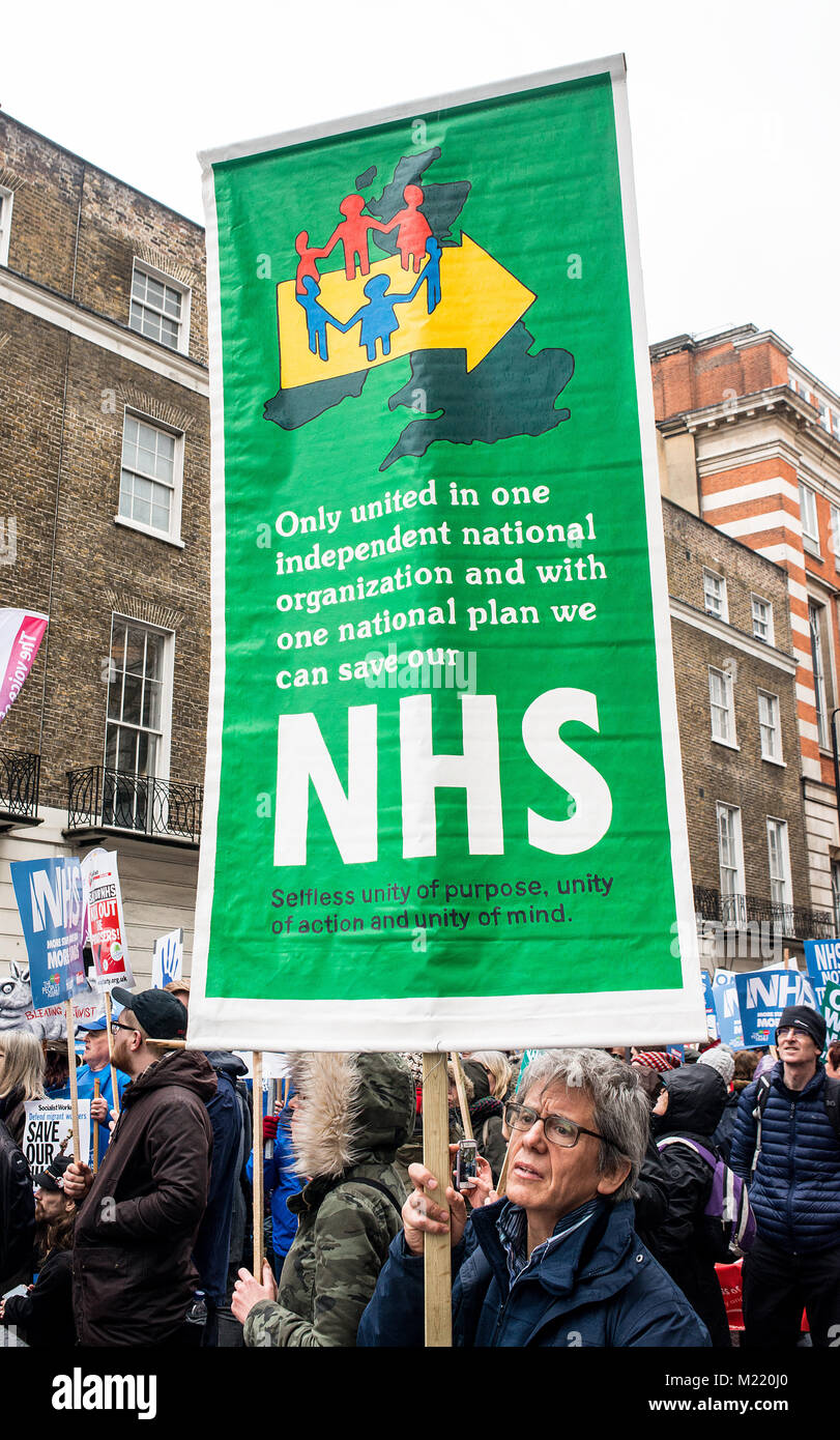 Thousands gathered with placards for the NHS In Crisis demonstration ...