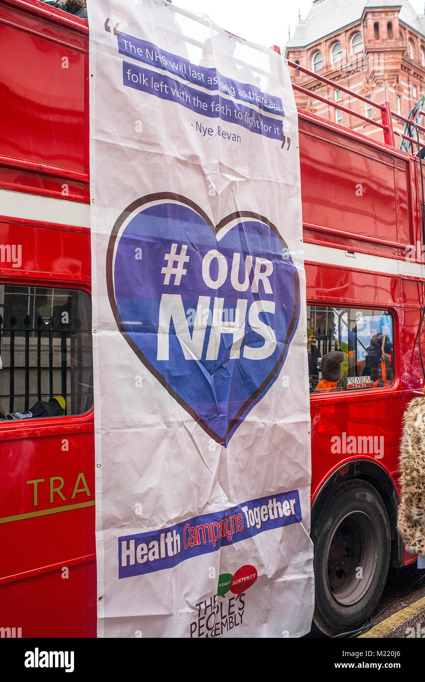 Thousands gathered with placards for the NHS In Crisis demonstration ...