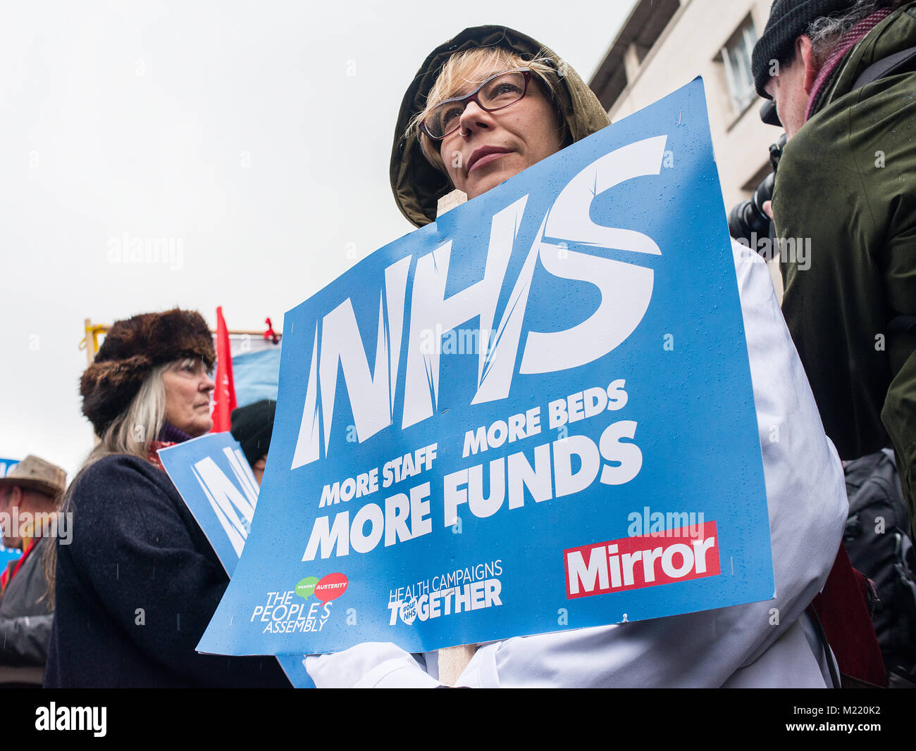 Thousands gathered with placards for the NHS In Crisis demonstration ...