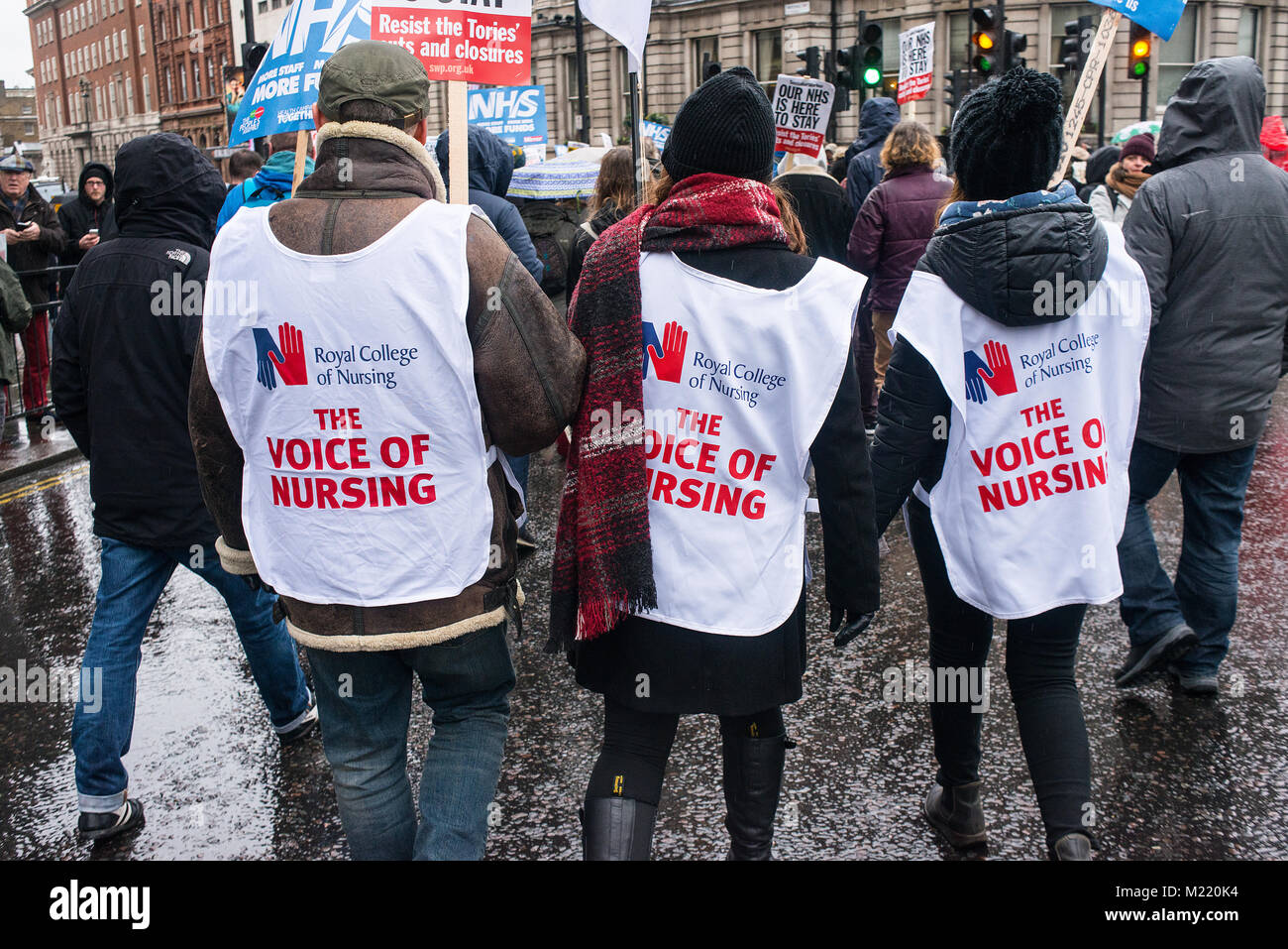 Thousands gathered with placards for the NHS In Crisis demonstration ...