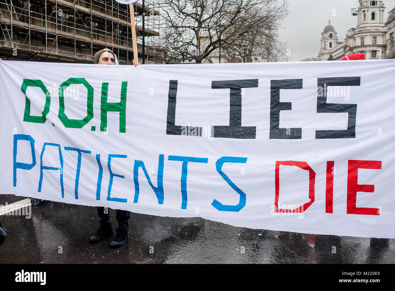 Thousands gathered with placards for the NHS In Crisis demonstration ...