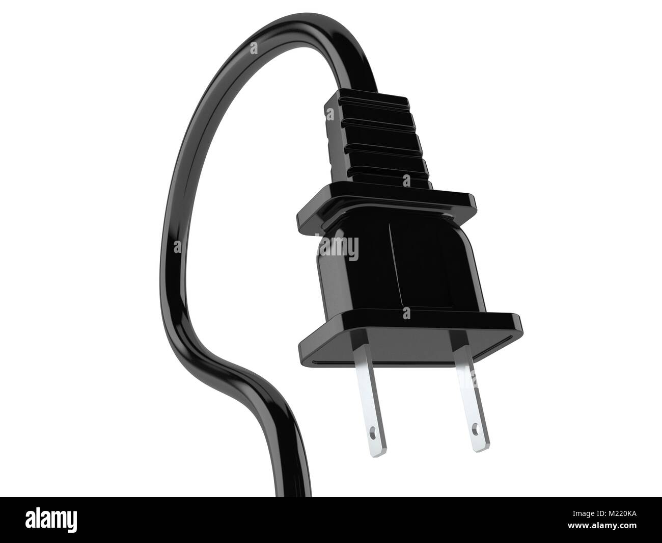 Electric plug isolated on white background Stock Photo - Alamy