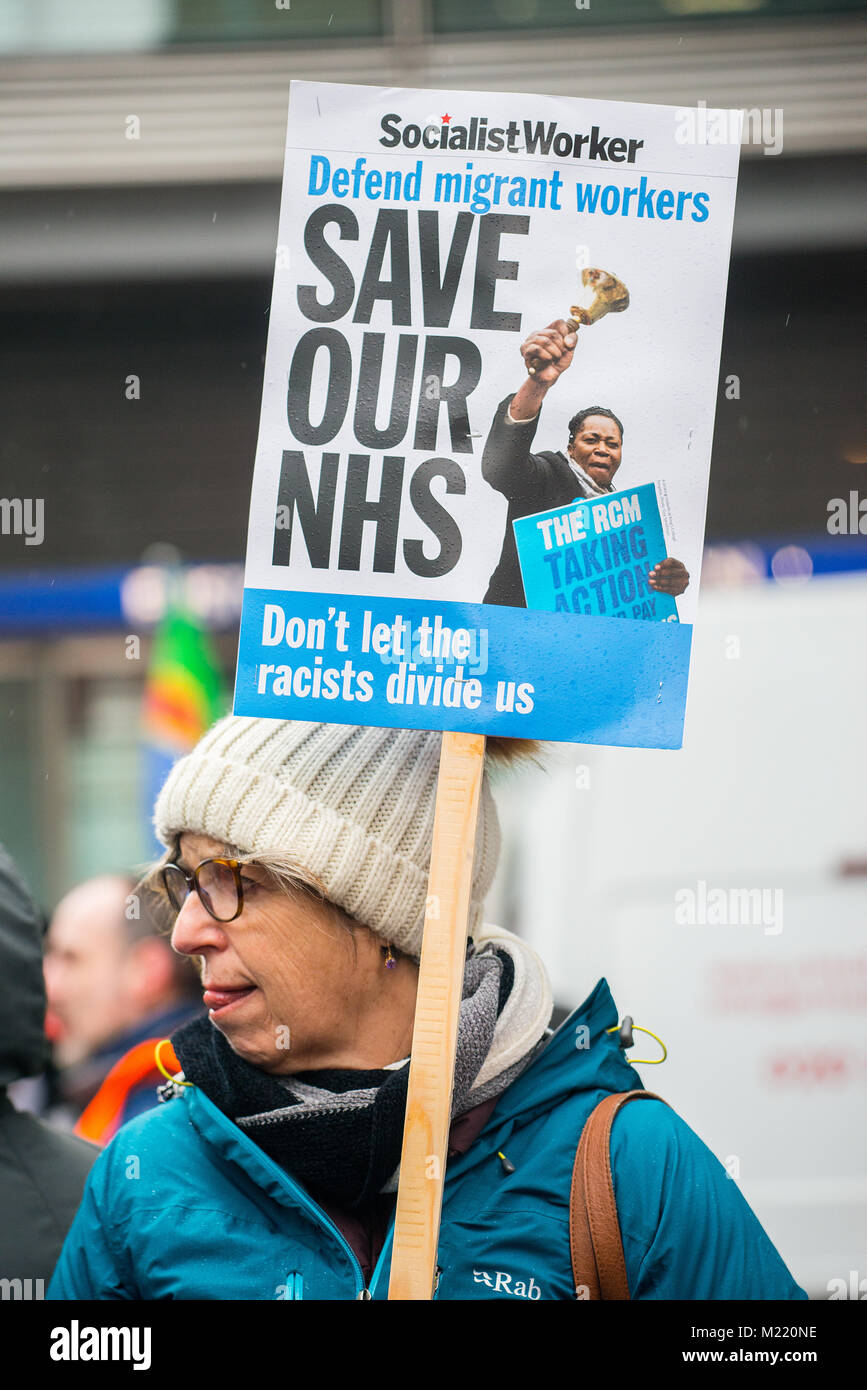 Thousands gathered with placards for the NHS In Crisis demonstration ...
