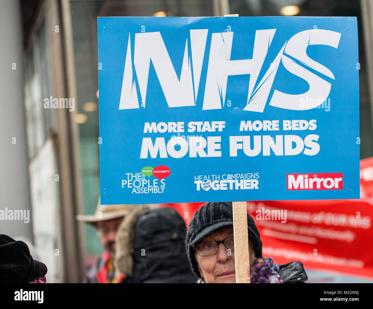 Thousands gathered with placards for the NHS In Crisis demonstration ...