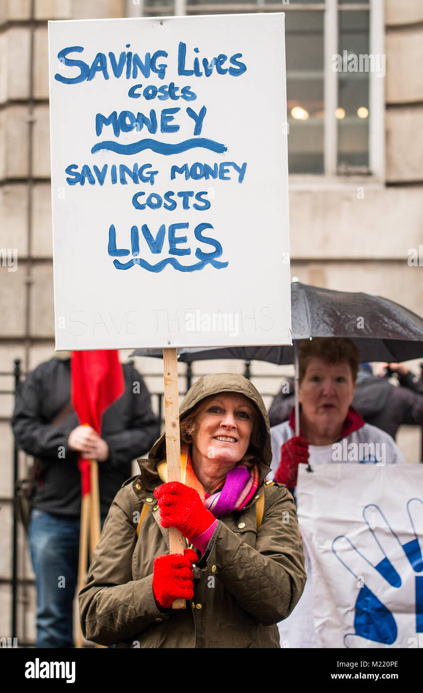 Thousands gathered with placards for the NHS In Crisis demonstration ...