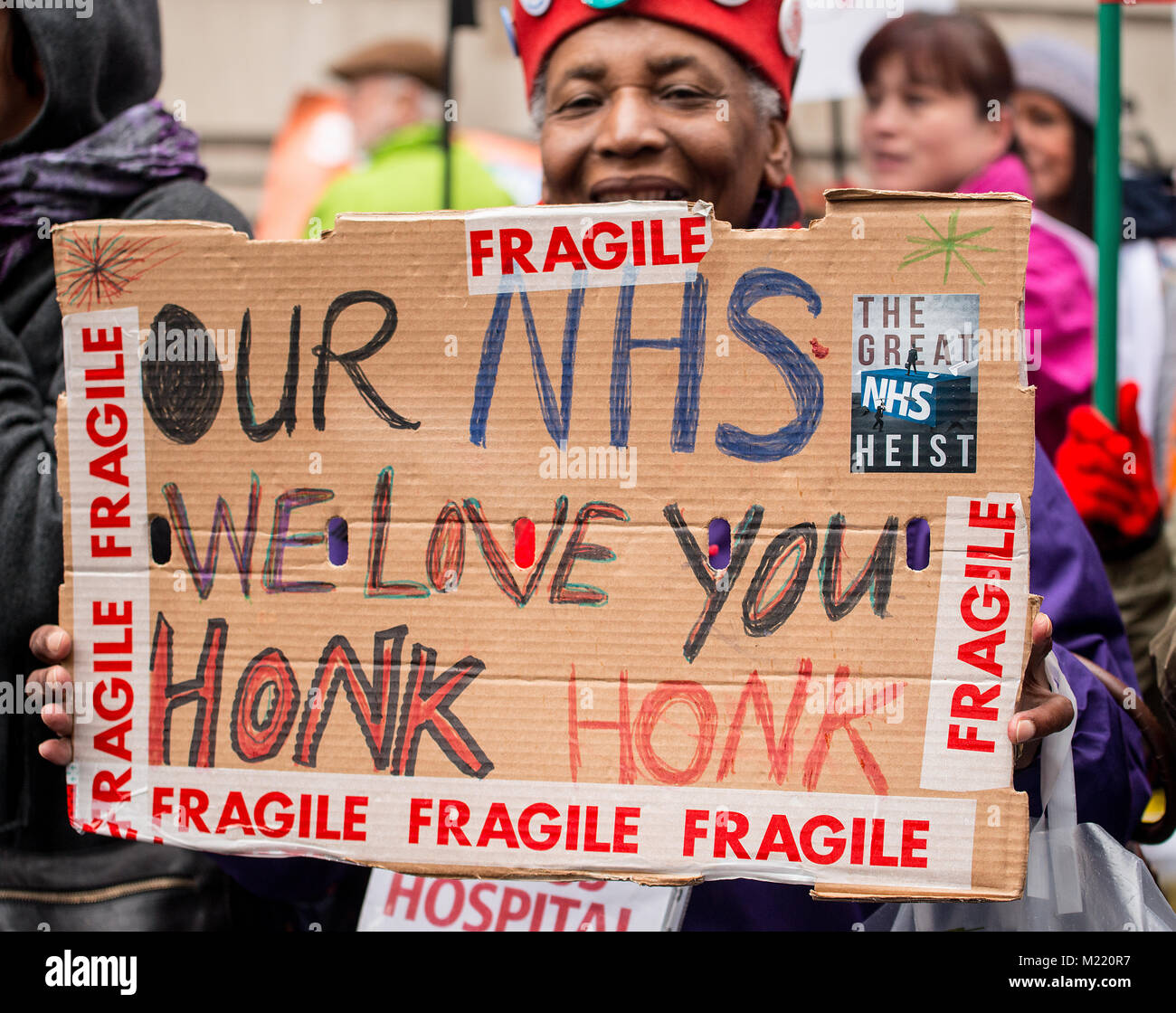 Thousands gathered with placards for the NHS In Crisis demonstration ...