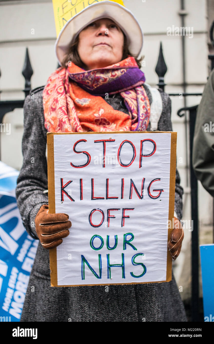 Thousands gathered with placards for the NHS In Crisis demonstration ...