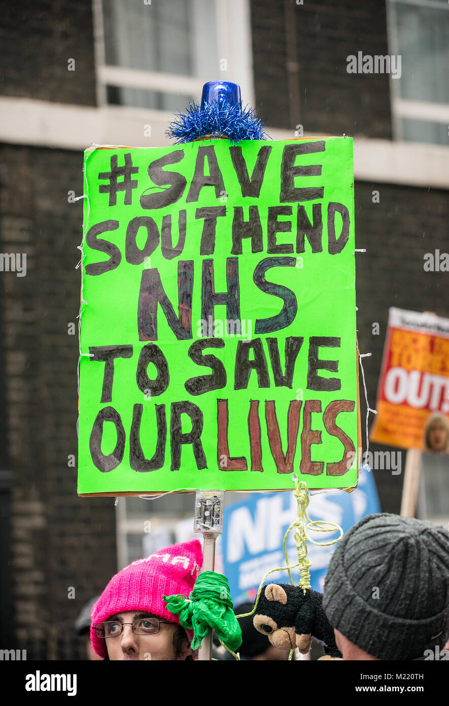 Thousands gathered with placards for the NHS In Crisis demonstration ...