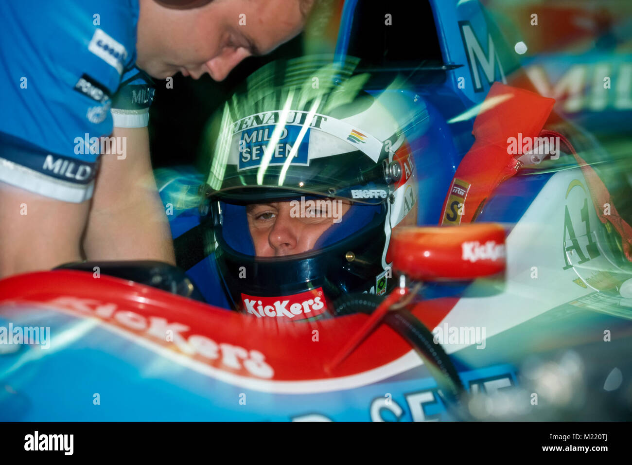 Gerhard Berger, Benetton Renault, F1, Italy GP 1997,Monza Stock Photo ...
