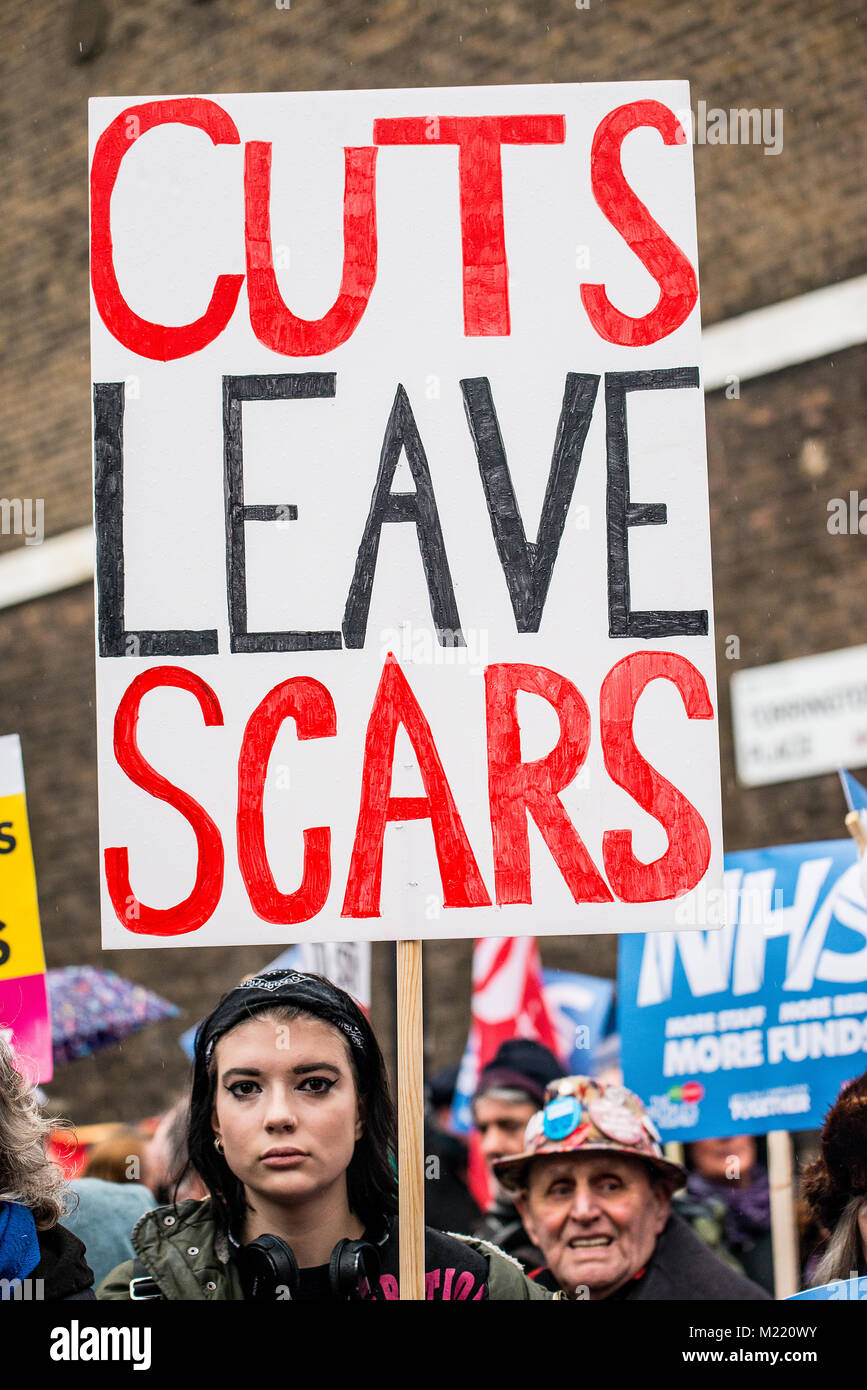 Thousands gathered with placards for the NHS In Crisis demonstration ...