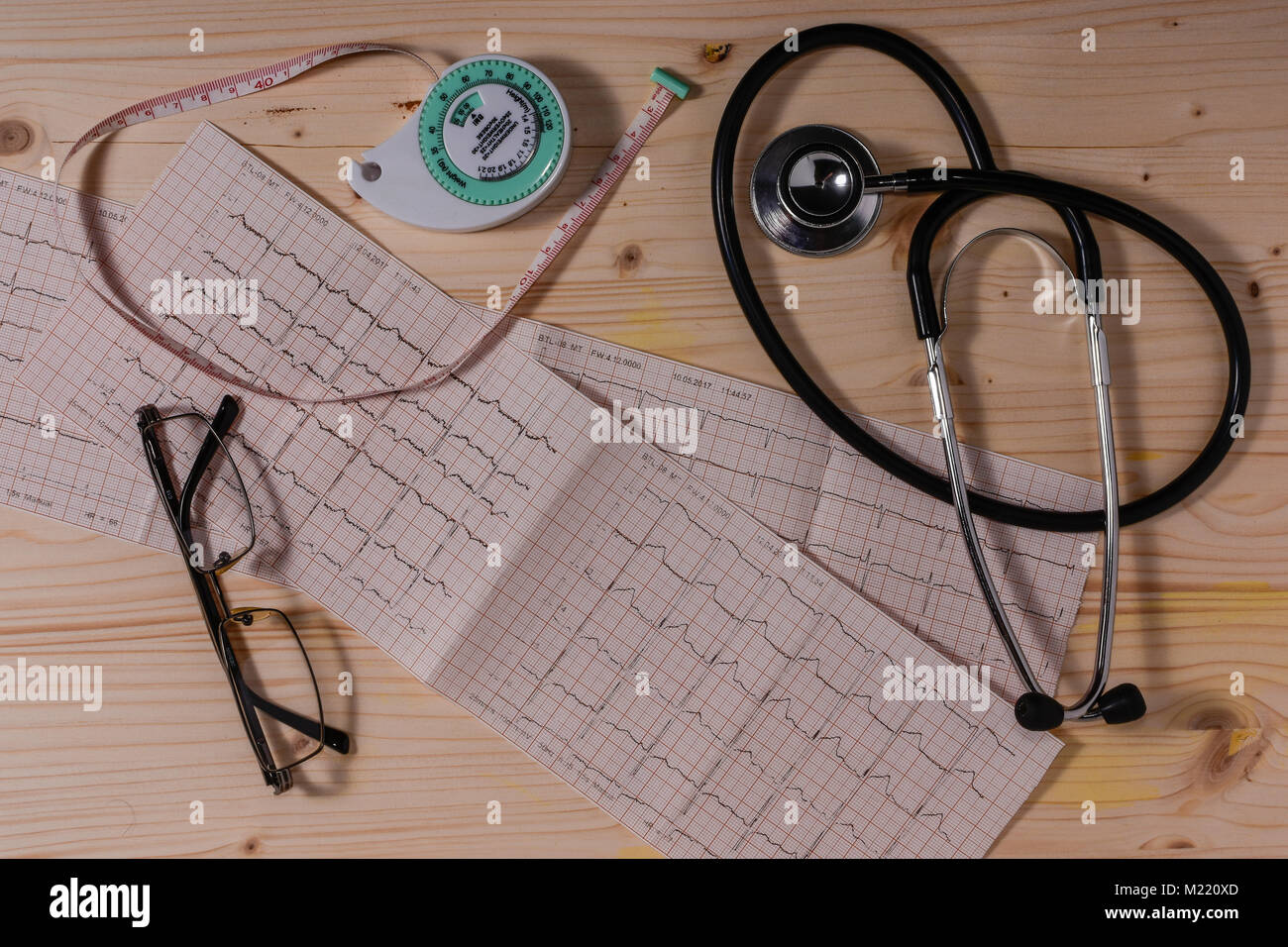 Cardiovascular system health measure instruments Stock Photo - Alamy